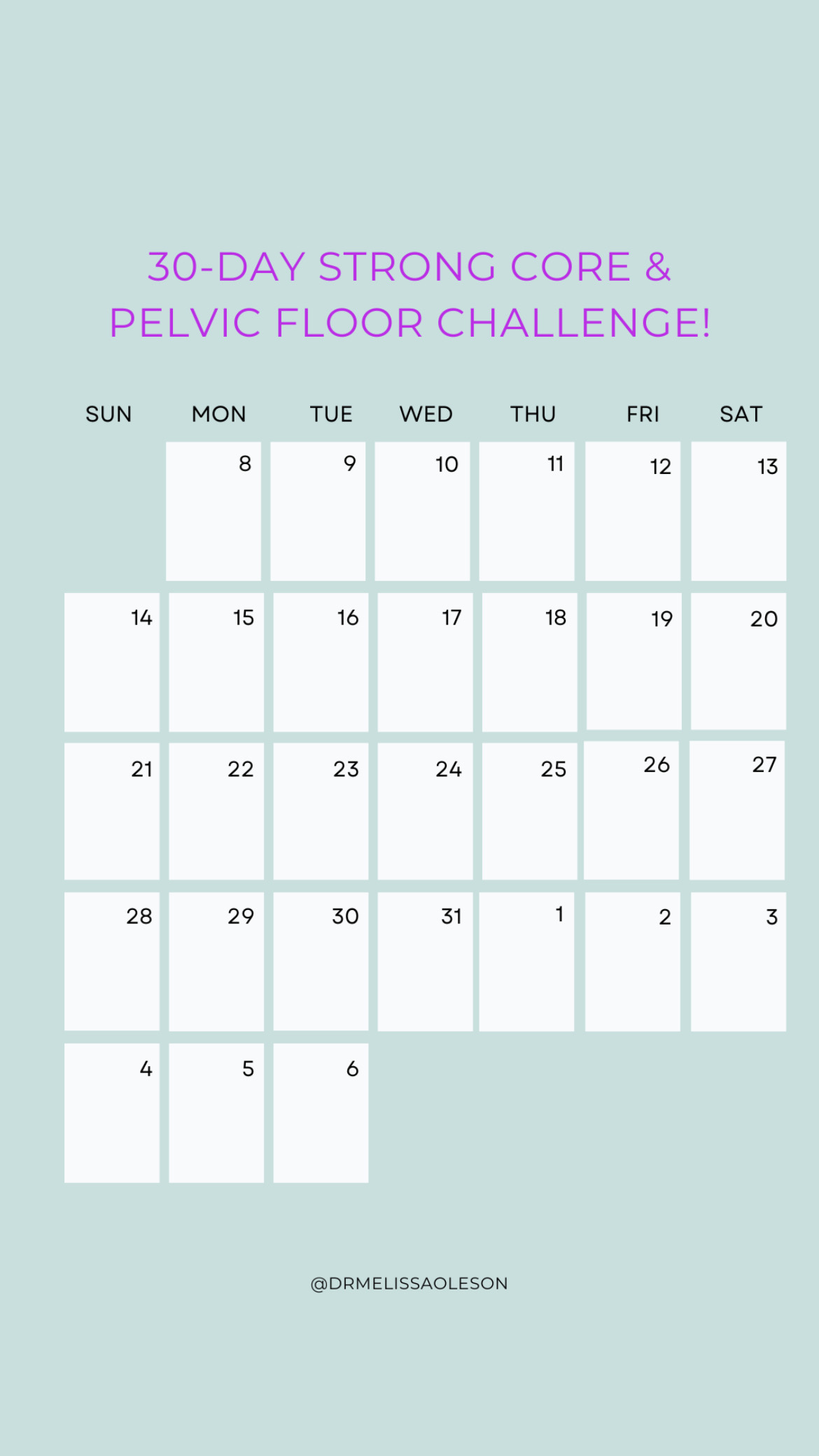 30 Day Strong Core & Pelvic Floor Challenge — MSUNN Yoga + Wellness
